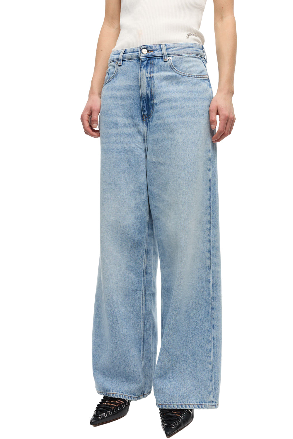 Light Blue Baggy Jeans in Light Blue Stone – Krista K Boutique